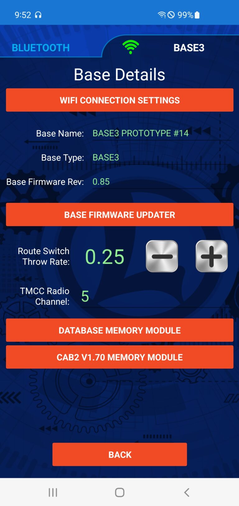 Base3 Details and Firmware Updater – Lionel Power & Control
