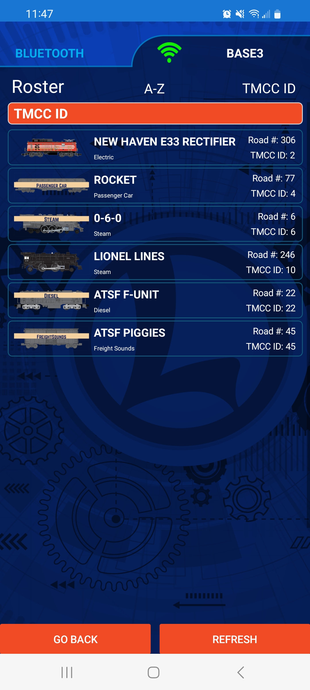 Engine Roster – Lionel Power & Control