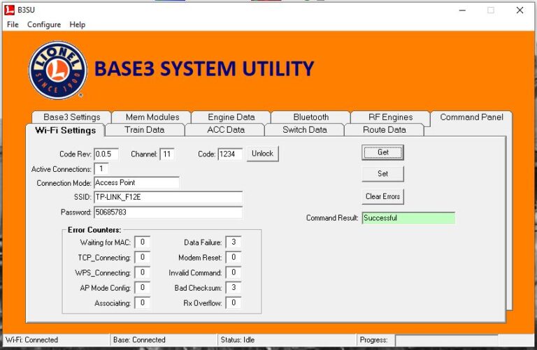 Base3 Wi-Fi Connection – Lionel Power & Control
