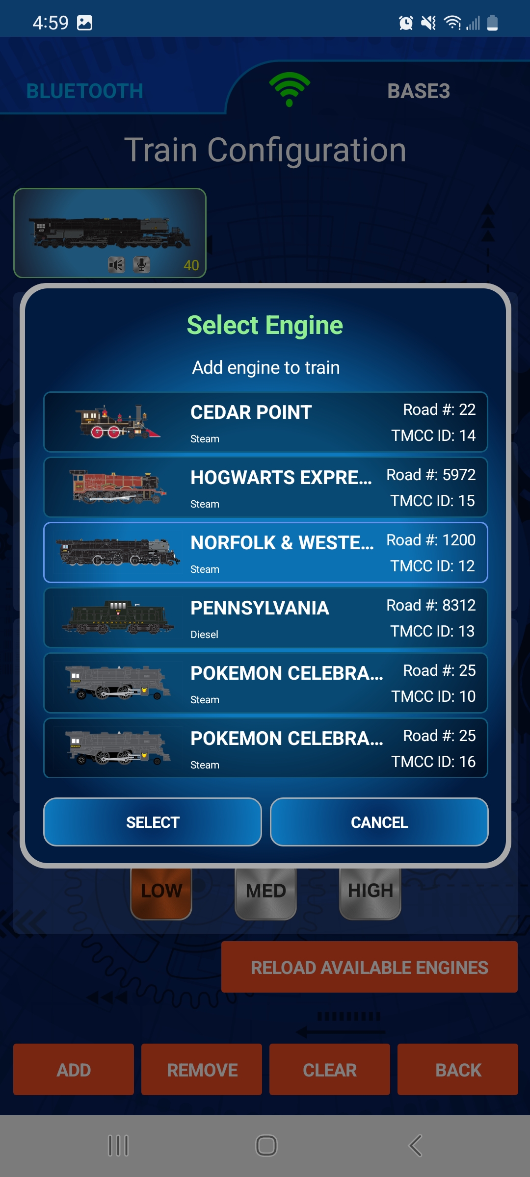 TR Selection – Lionel Power & Control