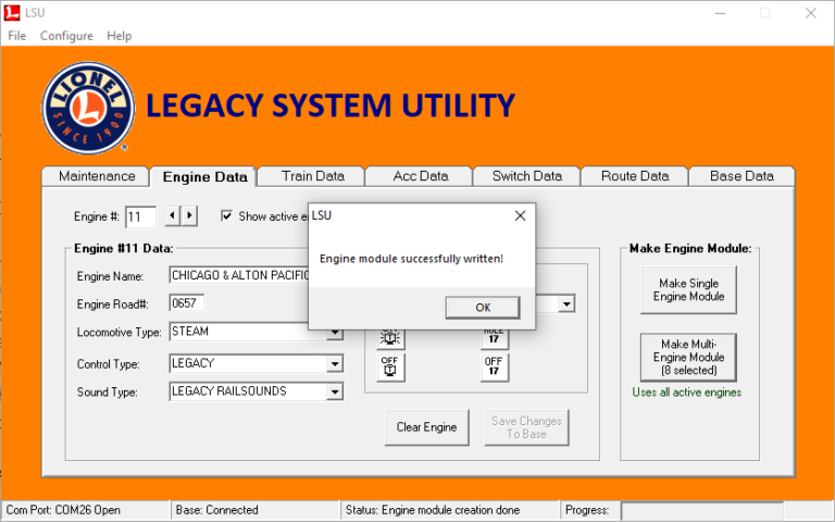 Memory Modules – Lionel Power & Control